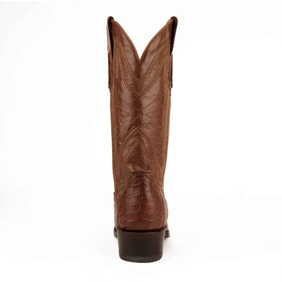 Mens Ferrini French Toe Alligator Belly Cowboy Boot in Cognac ...