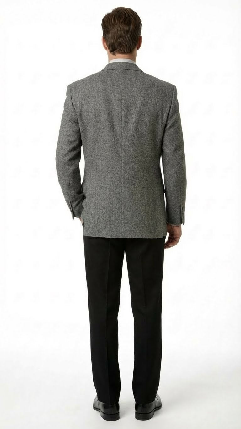 Men’s Dark Grey Blazer – Charcoal Grey Sport Coat Jacket – Alligator ...