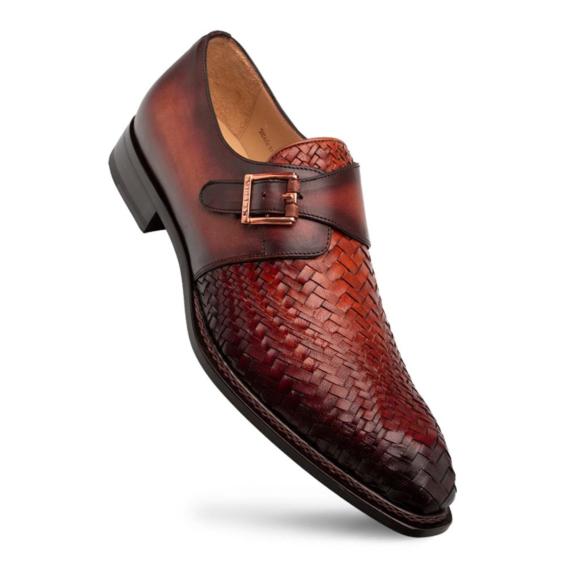 Mezlan Temi Cognac/Rust Monk Strap Calfskin Shoes – Alligator Warehouse