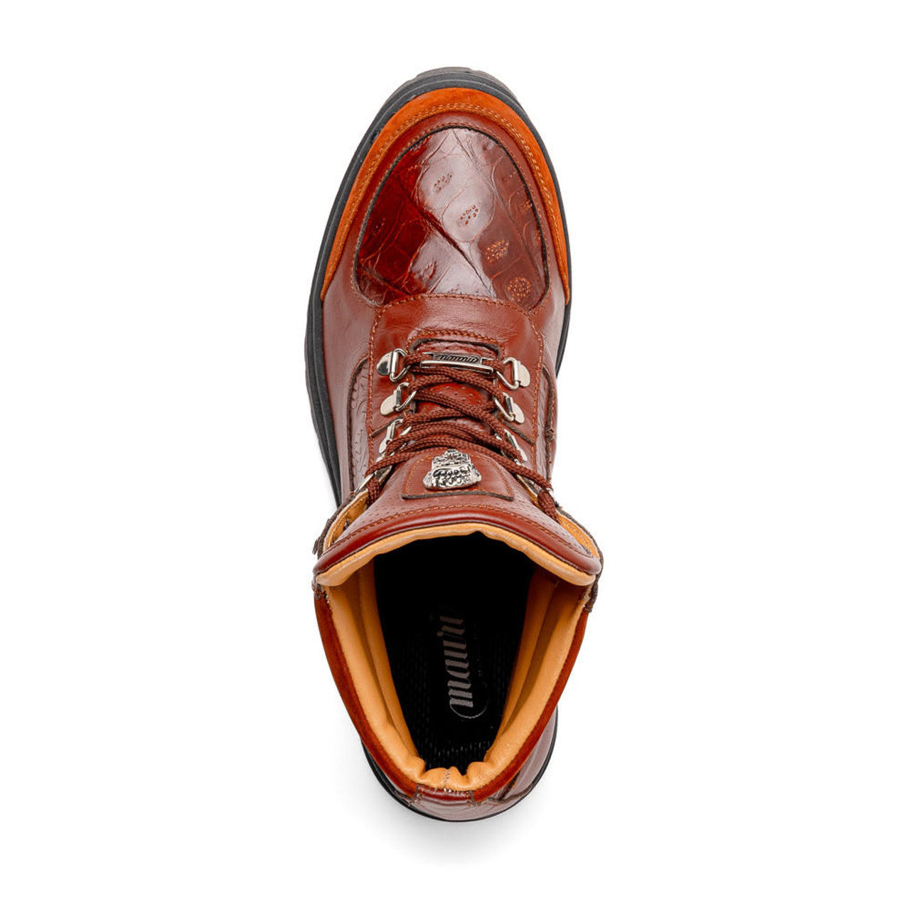 Men's Mauri Rust Gold Croco Logo Mid Top Hiker Boot Renegade ...