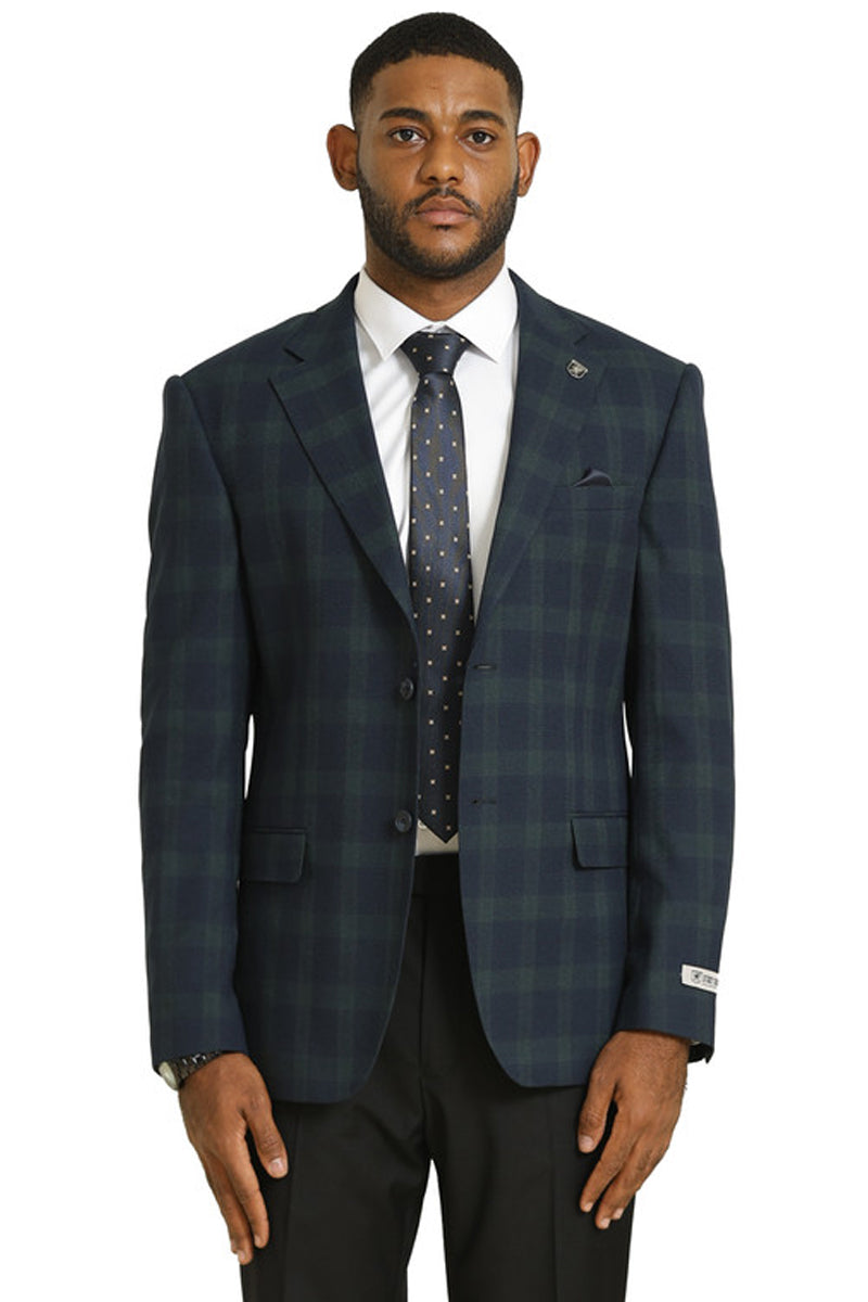 Men's Stacy Adams Modern Fit Business Sport Coat Blazer in Dark Green ...