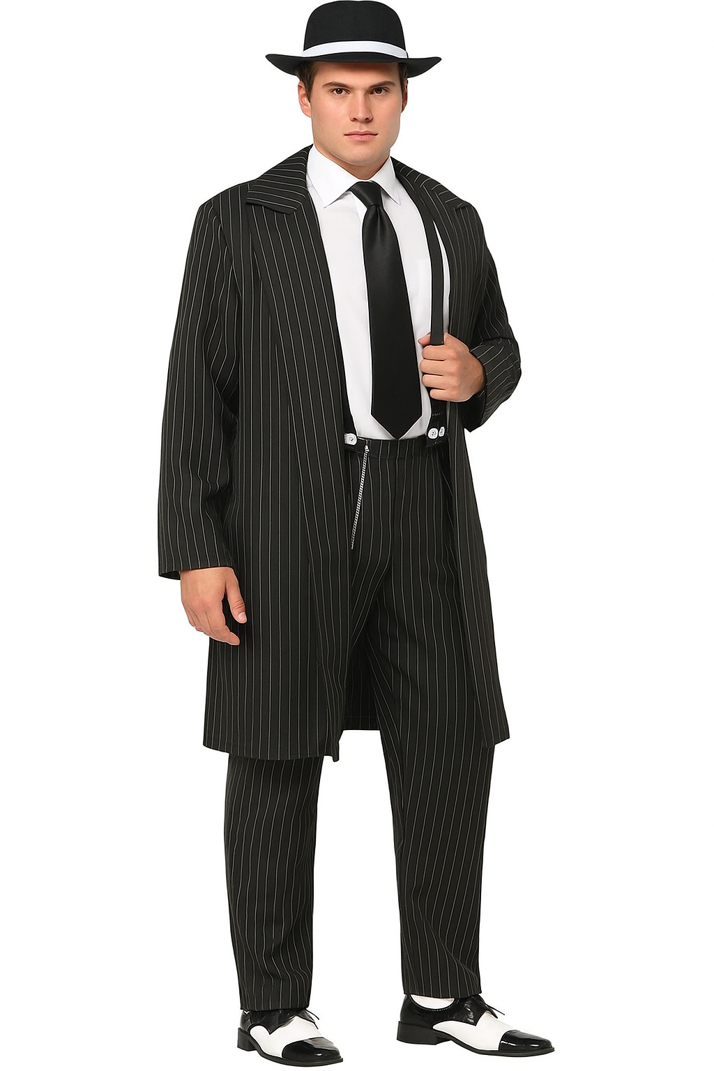 Zoot Suit Costume Black ~ White – Alligator Warehouse