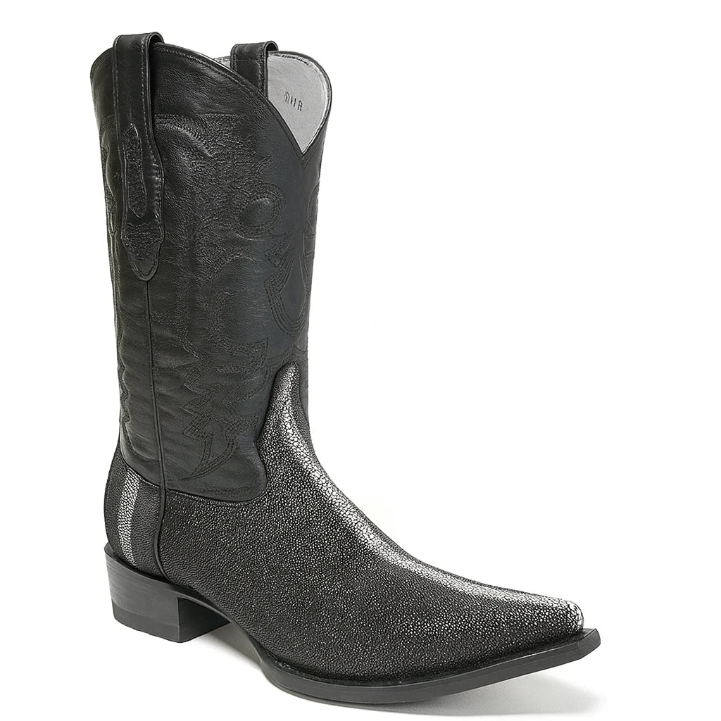 Men’s Los Altos Black Stingray Snip Toe Boots – Alligator Warehouse