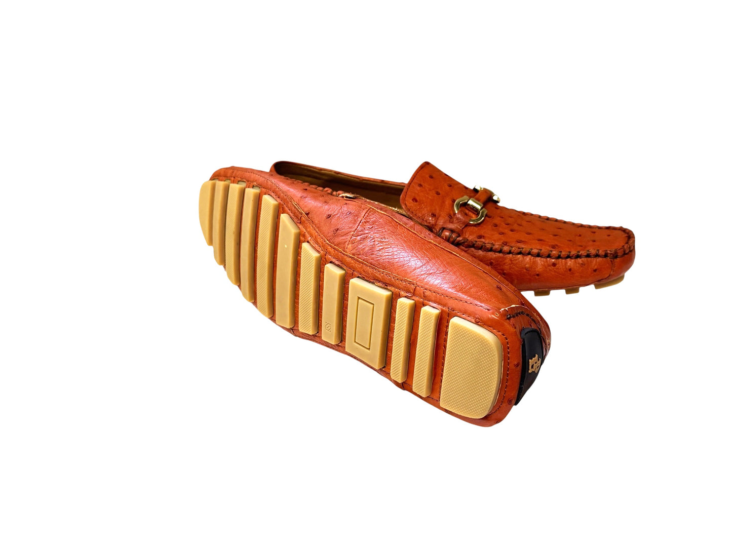 P014091 Palm Beach Genuine Ostrich Driver- Sport Rust – Alligator Warehouse