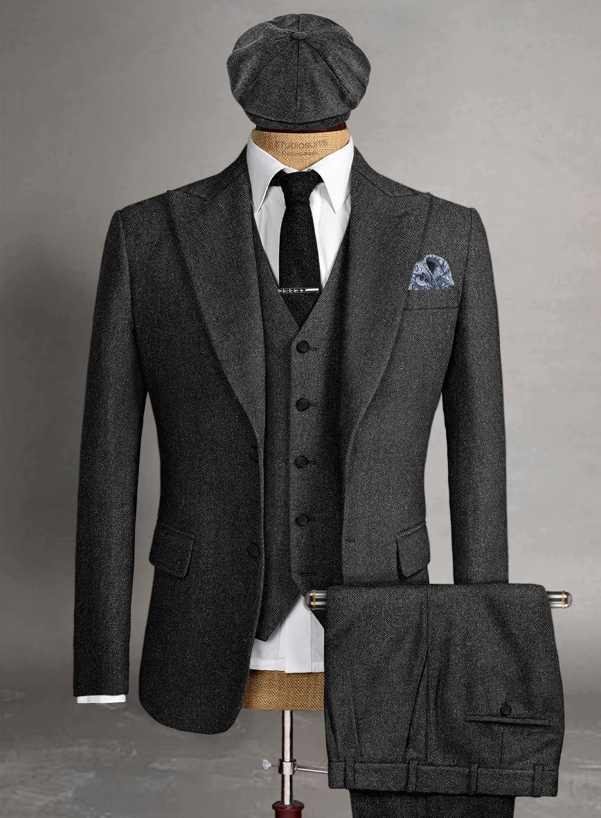 Mens Great Gatsby Outfit - 1920s Gangster Outfit Look in Charcoal ...